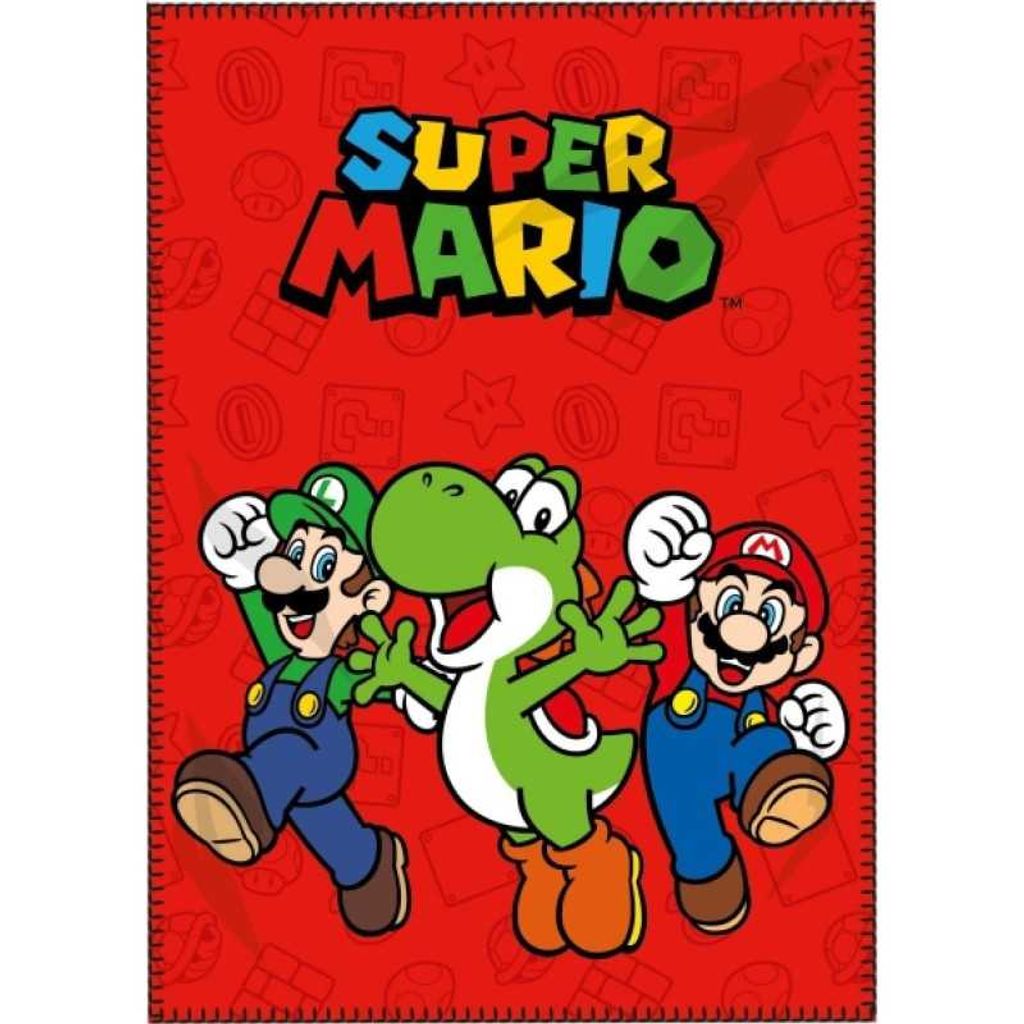 FARO Fleece deka Super Mario red Polyester, | Kaufland.cz
