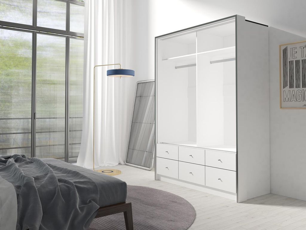 FURNIX Kleiderschrank POLNEA mit Schiebetüren | Kaufland.de