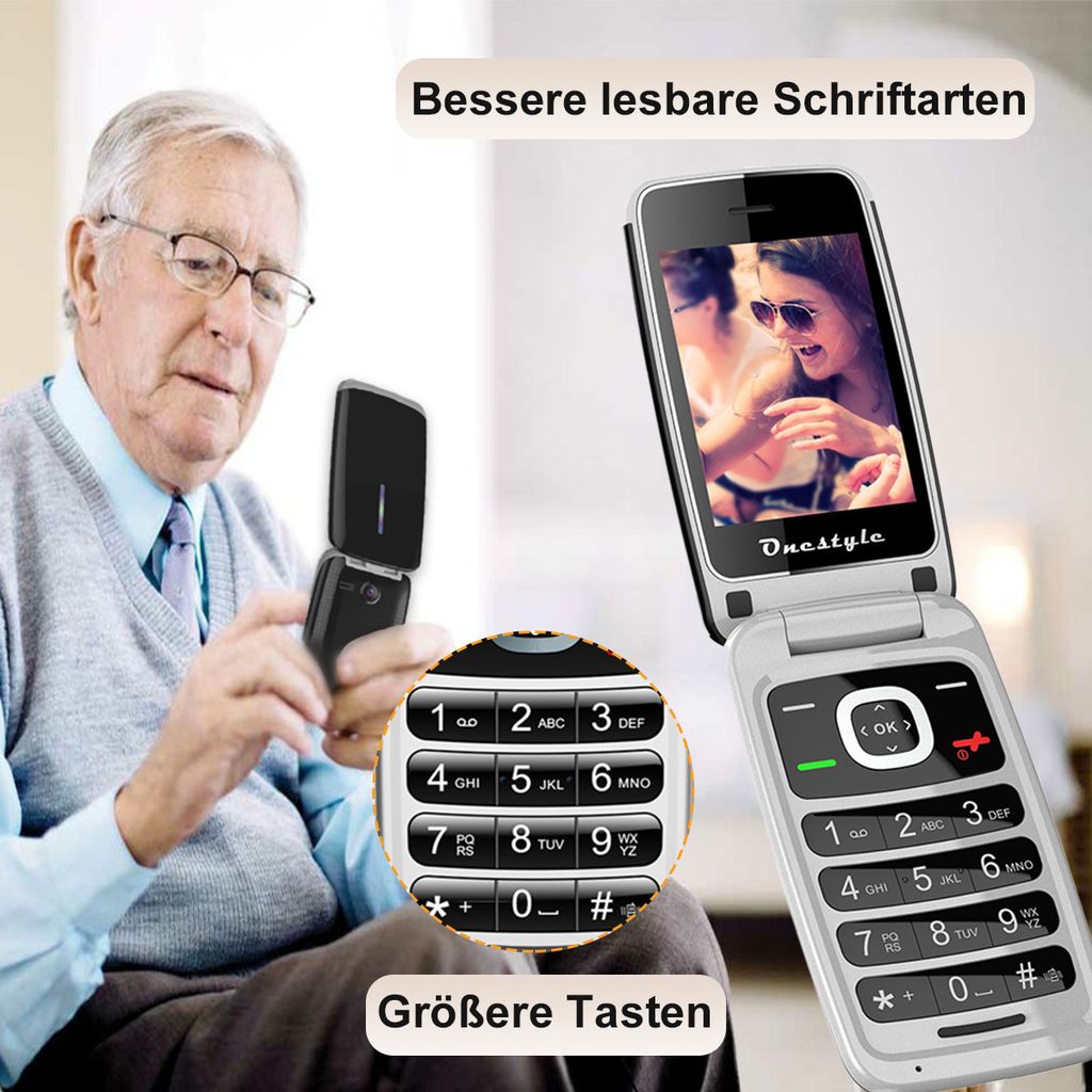 Onestyle Silver Plus flipový mobilní telefon | Kaufland.cz