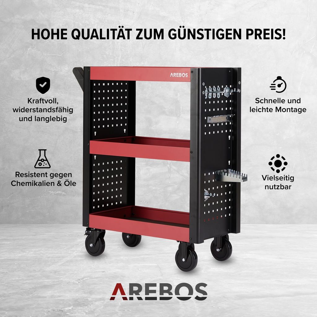 AREBOS Servisný vozík 3 priehradky, Dielenský | Kaufland.sk