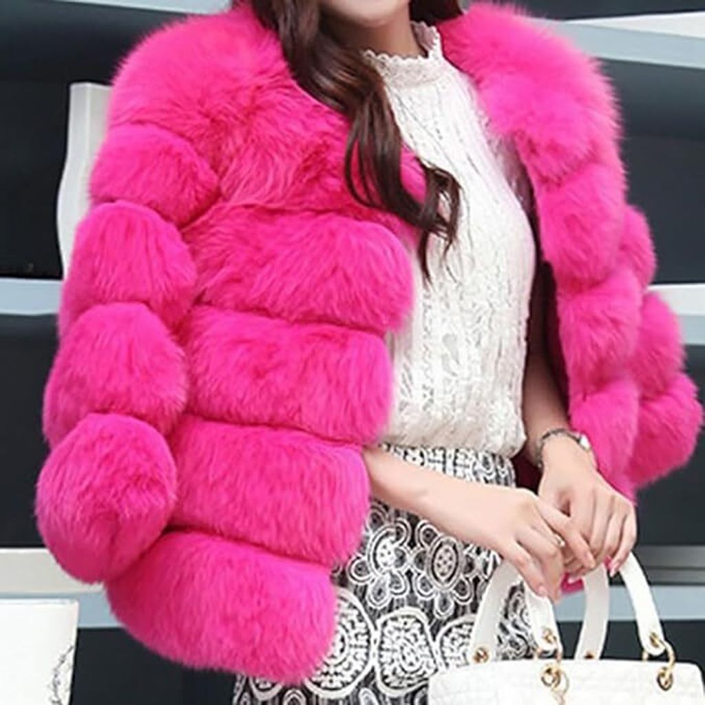 Damen Kunstpelz Mantel Kurzer Faux Pelz | Kaufland.de