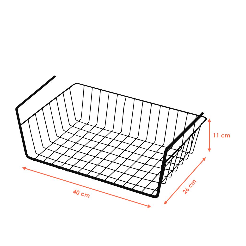 4.00 Kovový úložný kôš pod policu v sade 2 | Kaufland.sk