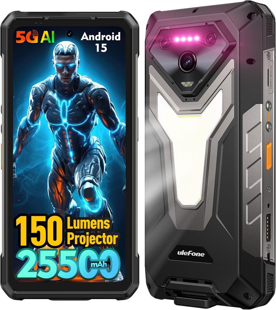 Ulefone Armor 34 Pro 5G Outdoor Handy mit Projektor,