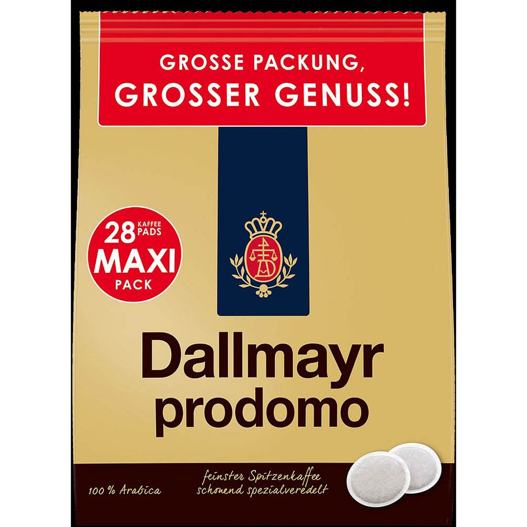 Dallmayr 038028007 prodomo Kaffeepads Arabicabohnen 28 Pads