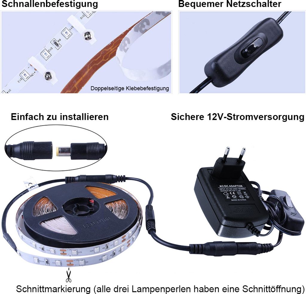 UV LED pásek černé světlo, LED pásek 5M | Kaufland.cz