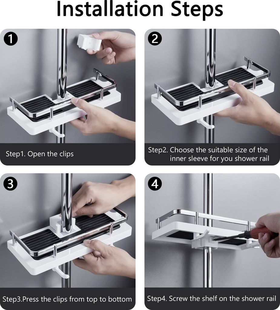 Sprchová polička na sprchovú lištu bez | Kaufland.sk