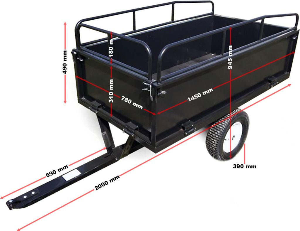 Sklápací príves Wiltec 200 x 78 x 94,5 cm do | Kaufland.sk