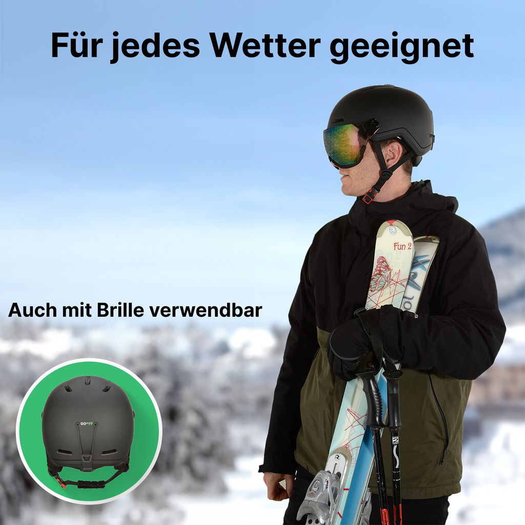 GOOFF Xtreme Skihelm mit Visier – M: 56-59 cm | Kaufland.de