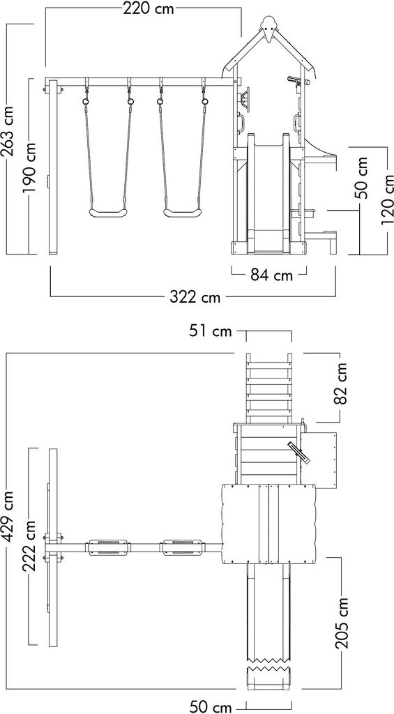 WICKEY hrací věž VanillaFlyer s houpačkou a | Kaufland.cz
