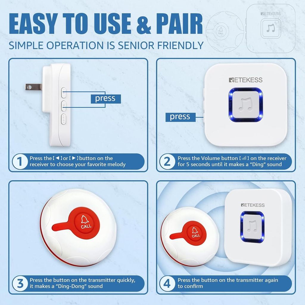 Retekess TH102 Tlačidlo tiesňového volania | Kaufland.sk