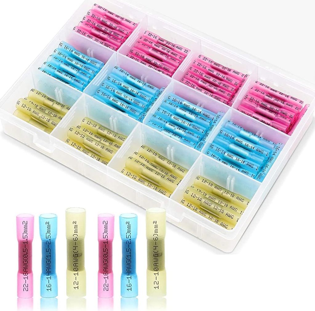 200 Stück Stoßverbinder, Quetschverbinder 22-10 AWG