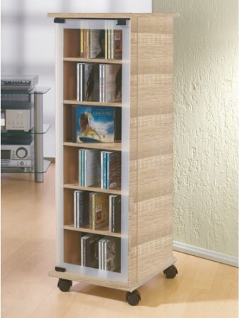 Dřevěný stojan na CD DVD policová skříňka | Kaufland.cz