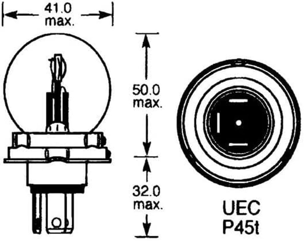 2x glühbirne 12V 45/40W P45T gelb glühlampe | Kaufland.de