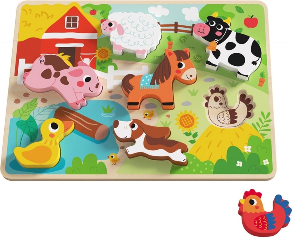Tooky Toy Montessori drevené puzzle Zvieratá | Kaufland.sk