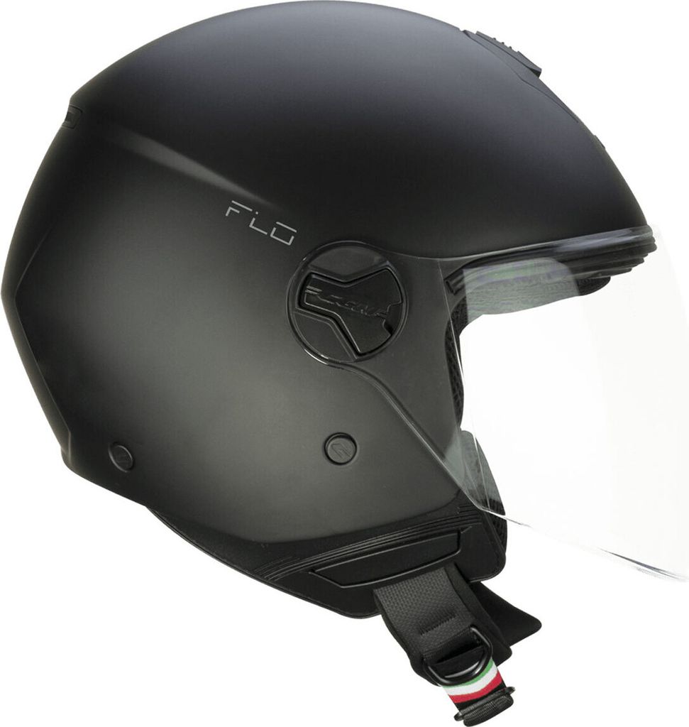 Jet Helm CGM 167A FLO MONO Matt-Schwarz Langes Visier größe