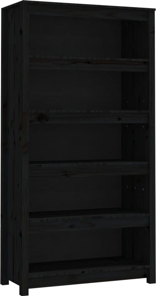 vidaXL Knihovna černá 80x35x154 cm Borovicový | Kaufland.cz
