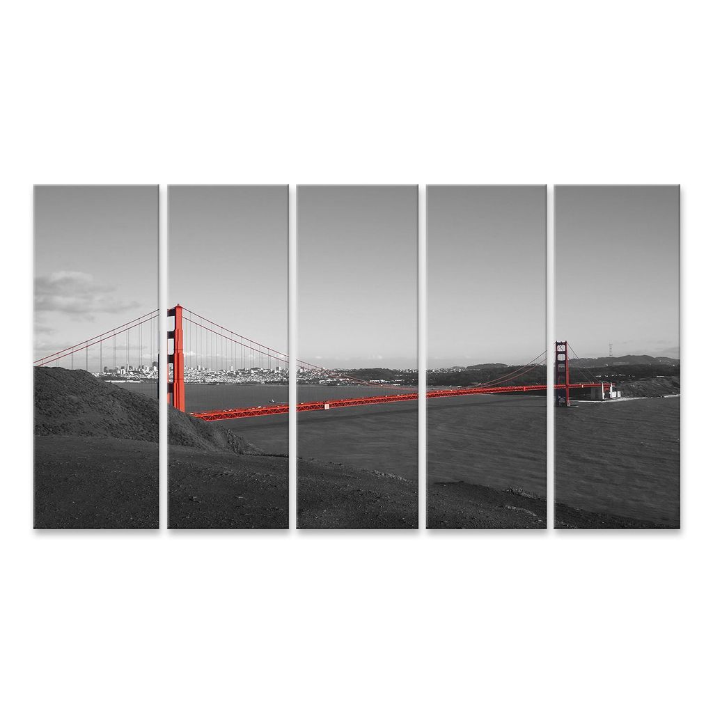 Bild auf Leinwand Red Golden Gate Bridge Mit | Kaufland.de