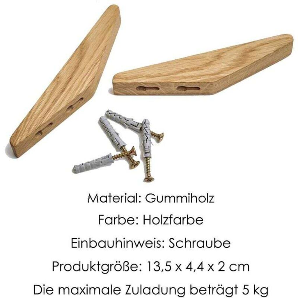 6 Stück Vintage Holzhaken Holz Haken | Kaufland.de