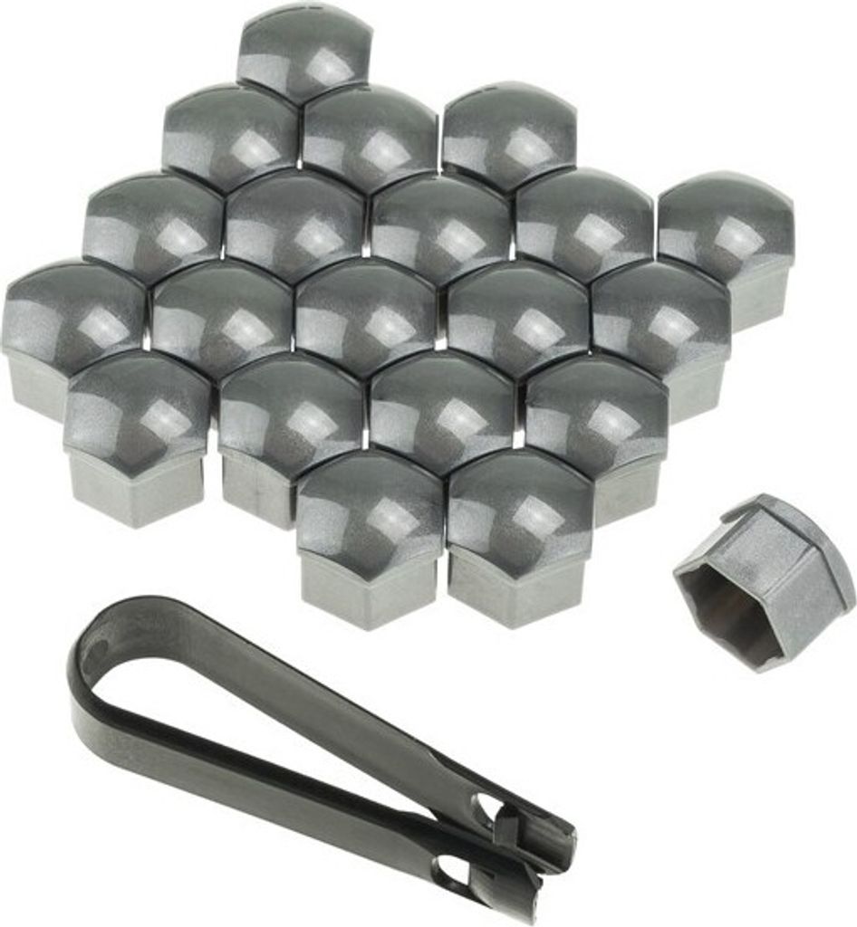 21 Radschraubenkappe Radmutter Radschraube Abdeckungen Grau