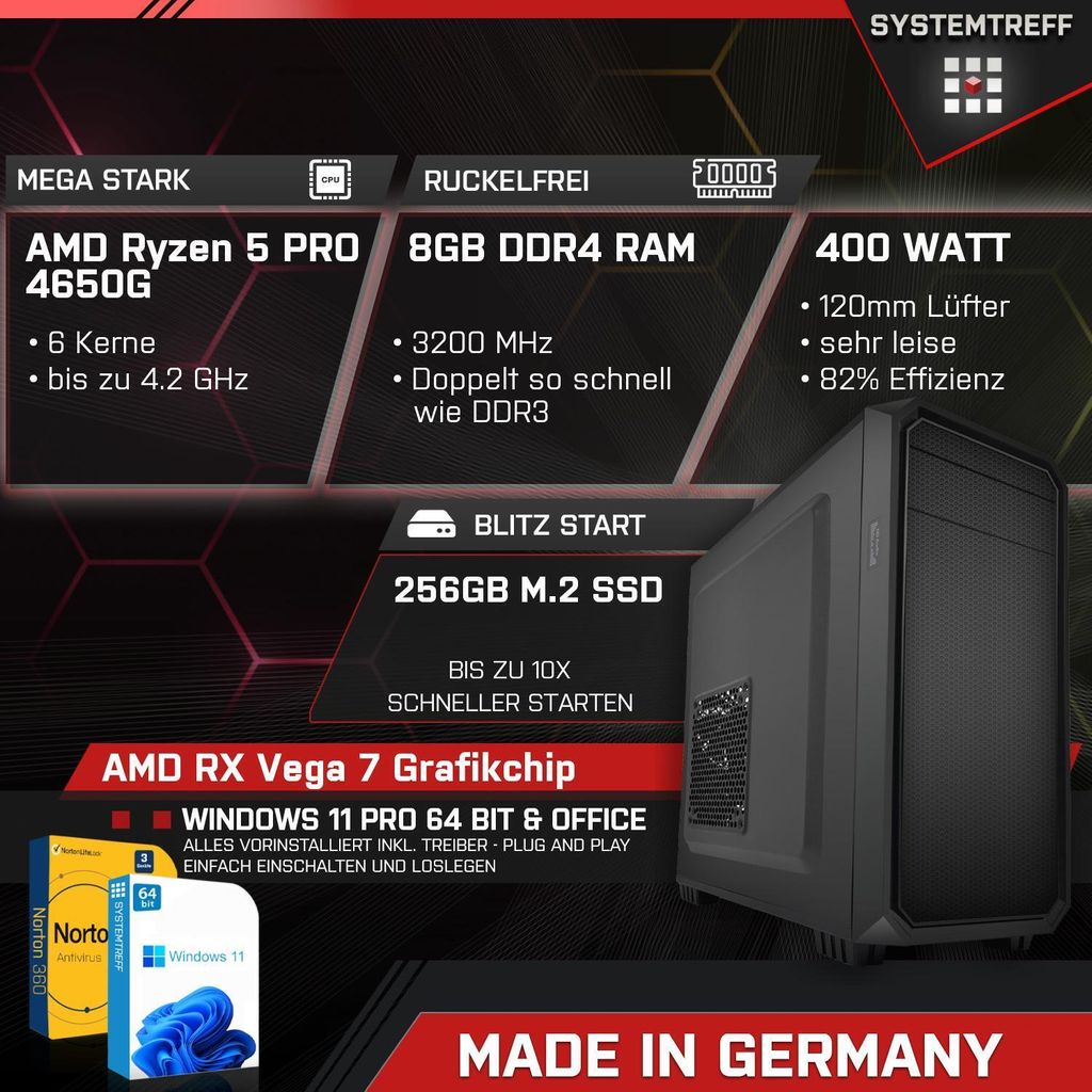 SYSTEMTREFF Office PC - Ryzen 5 4650G - AMD | Kaufland.de