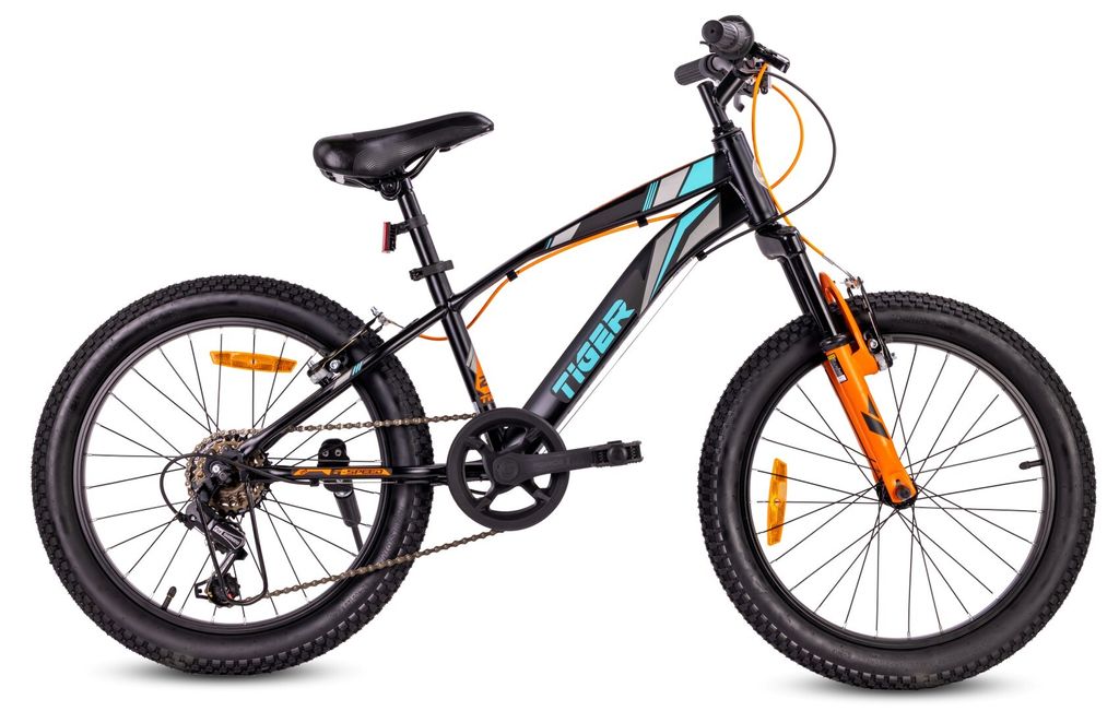 Kinderfahrrad 20" tiger bike schwarz türkis