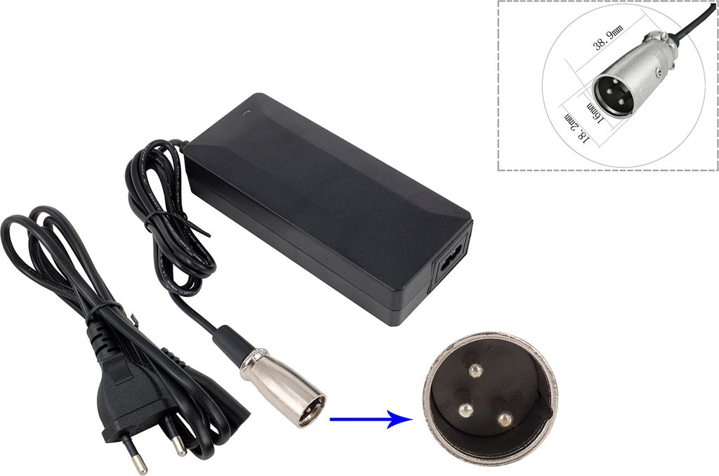 PowerSmart 36V 2A 80W AC adaptér nabíjačka pre elektrický
