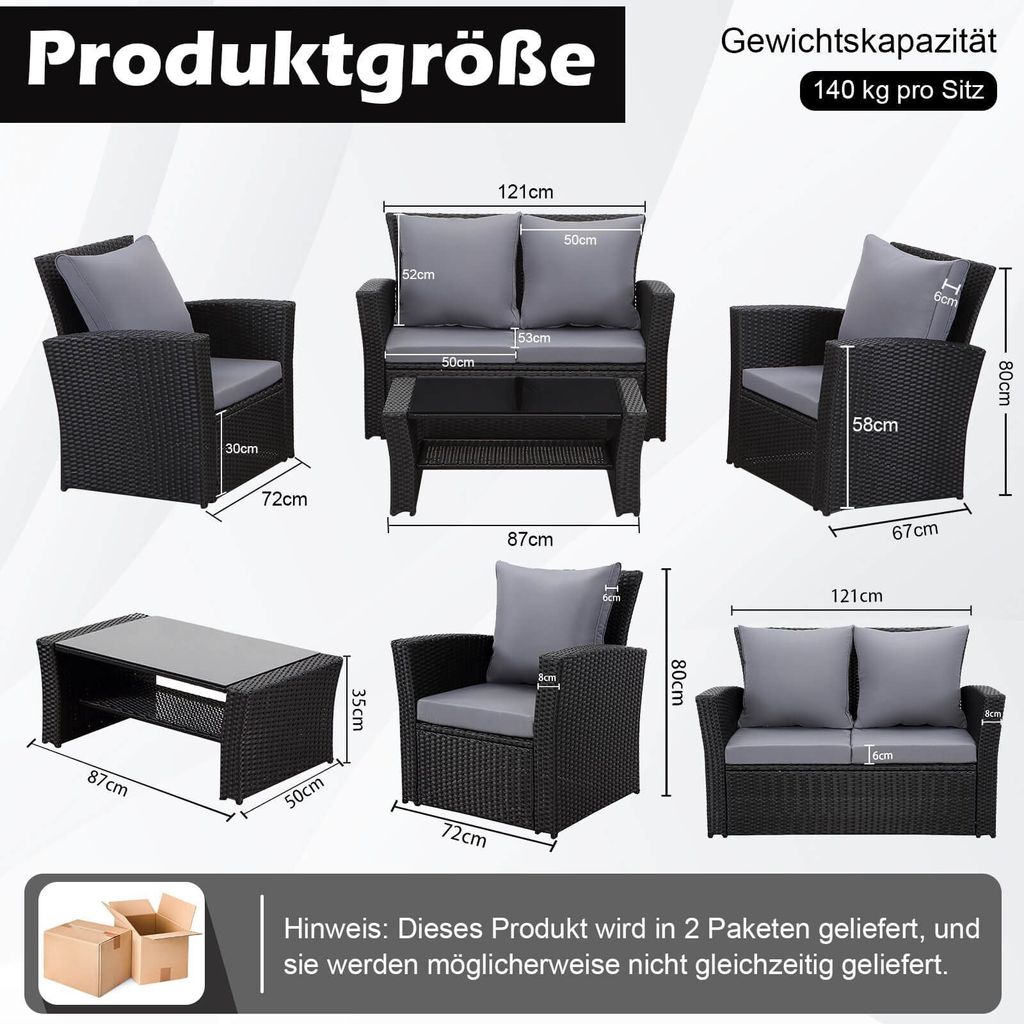 MeXo von GLP HOME Balkonset Polyrattan | Kaufland.de