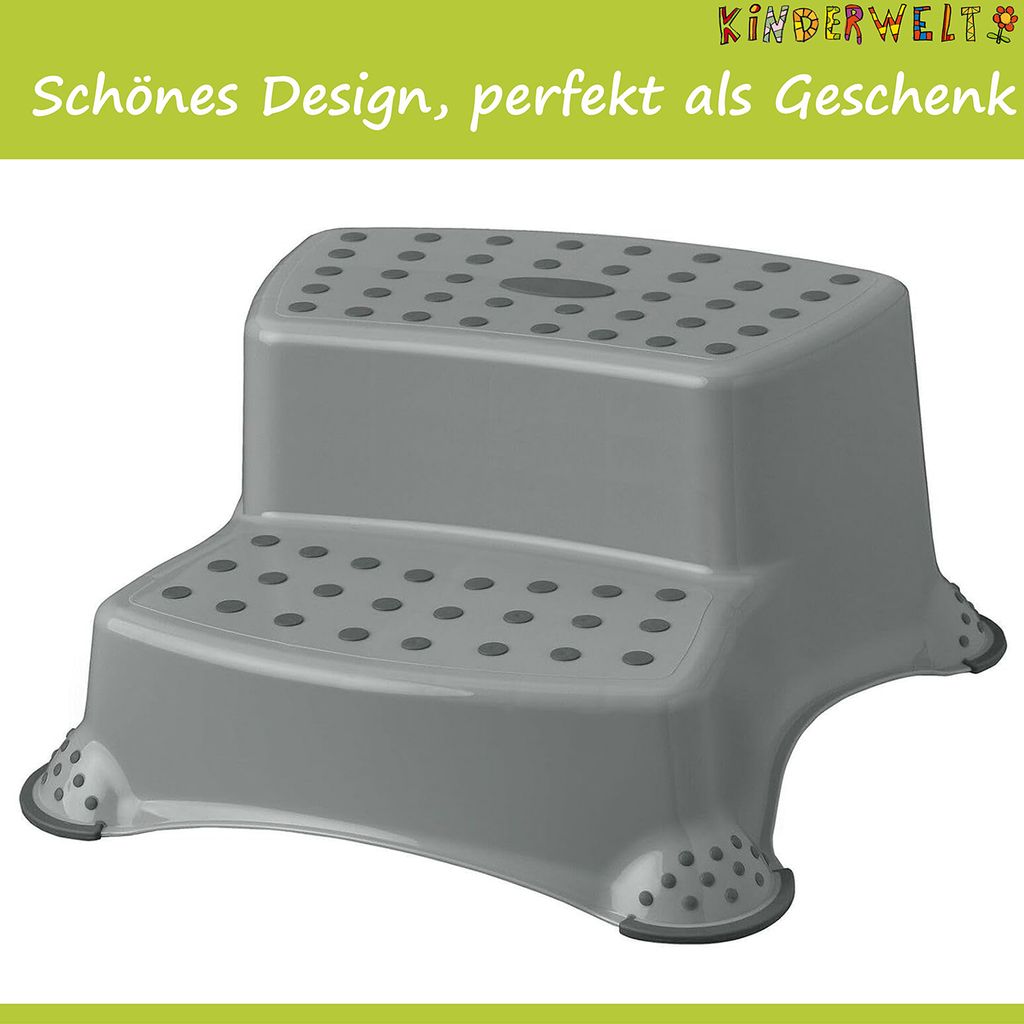 Premium zweistufiger Tritthocker grau | Kaufland.de