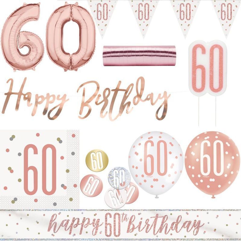 60. Geburtstag Deko roségold Party Dekoration | Kaufland.de