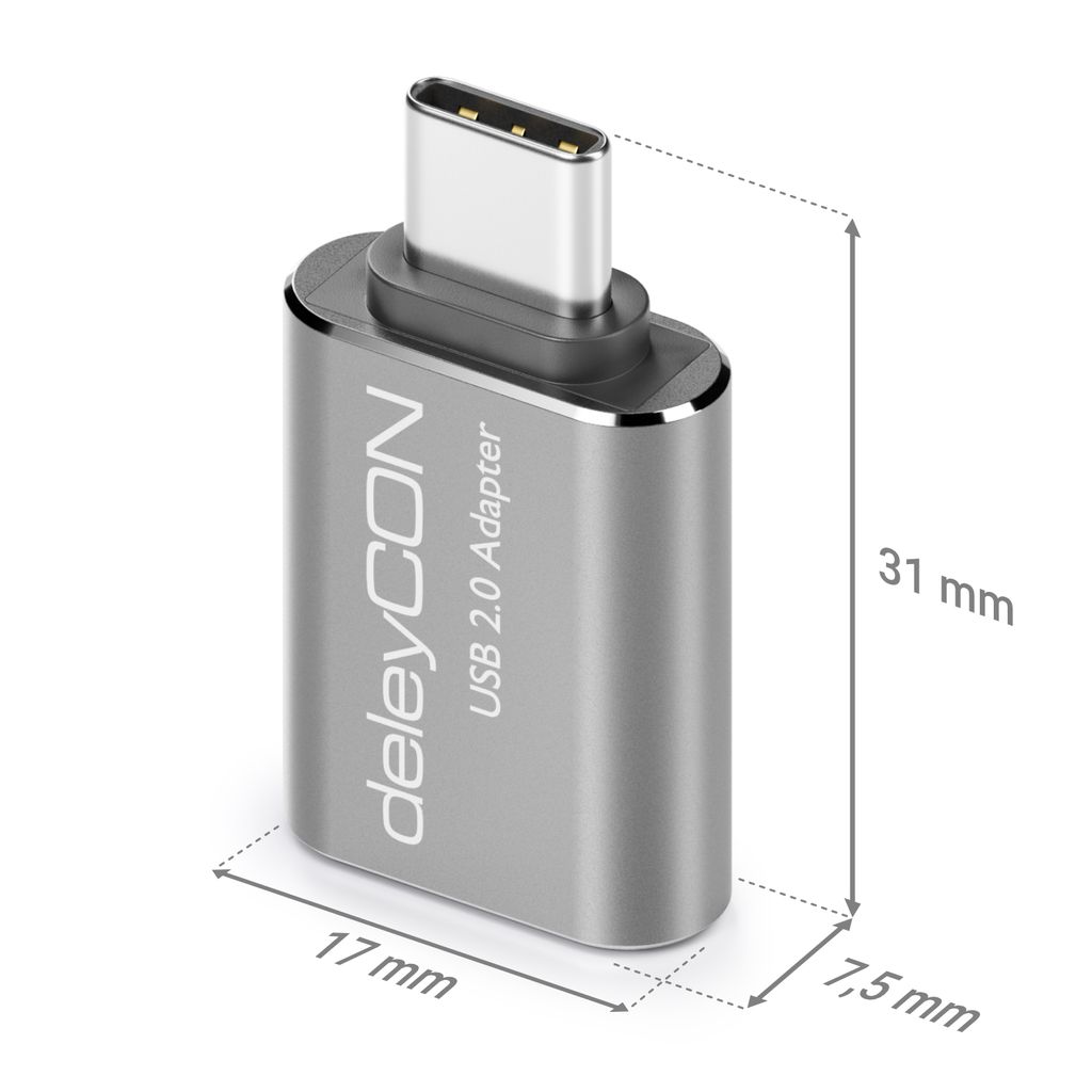 deleyCON 2 Stück USB auf USB C Adapter mit | Kaufland.de