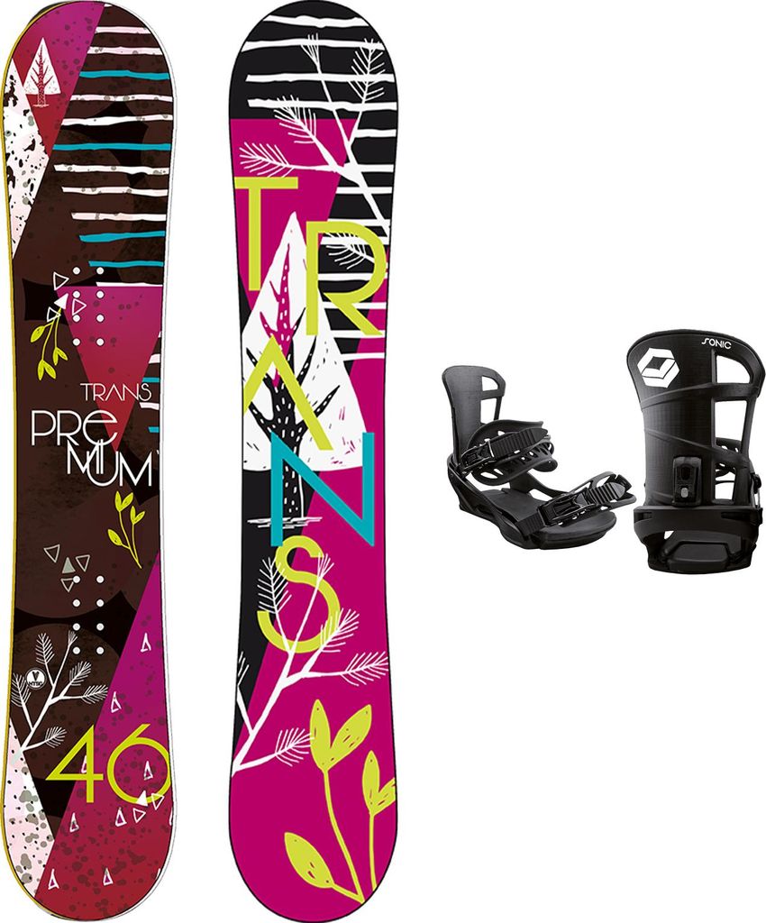 Trans Set Damen Snowboard Premium Berry 144cm + Sonic