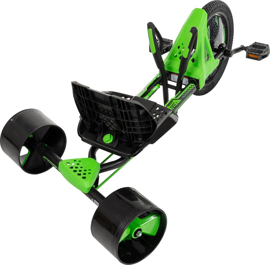 16palcová driftovací tříkolka Huffy Green Machine je