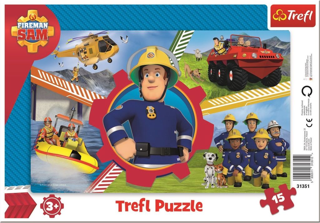 Puzzle Trefl - Feuerwehrmann Sam, 15 Teile