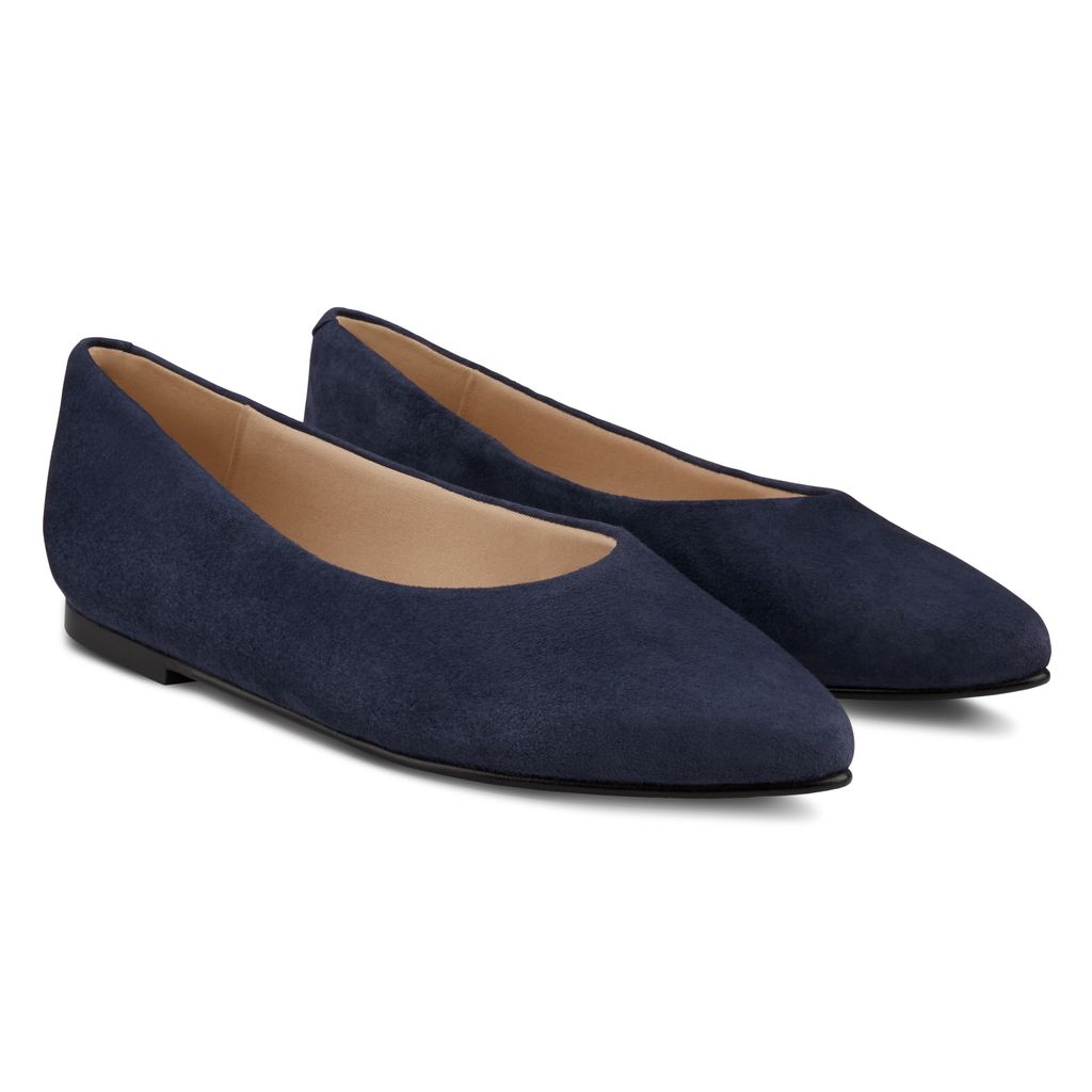 LaShoe - Pointy Ballerina Velours Marine | Kaufland.de