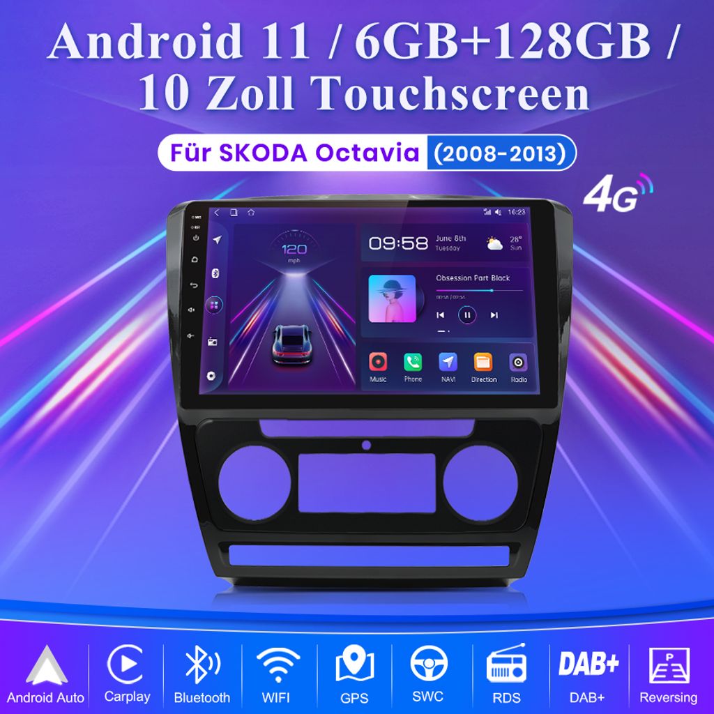 6+128G 8kern Für Skoda Octavia 2008-2013 | Kaufland.de