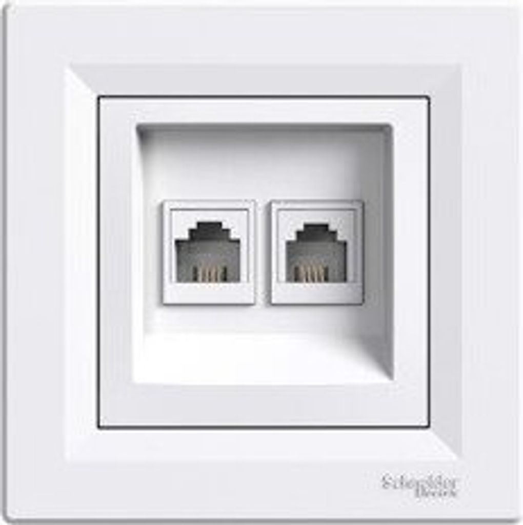 Telefondose 2-fach mit Rahmen, weiß Schneider | Kaufland.de