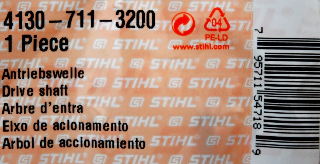 Stihl 41307113200 Original Stihlwelle Antriebswelle, Stihl
