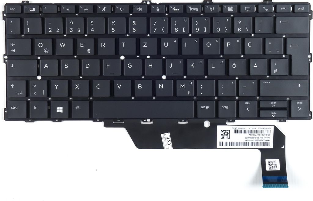 Tradebit HP Elitebook Tastatur DE QWERTZ X360 1030 G3 Gen 3