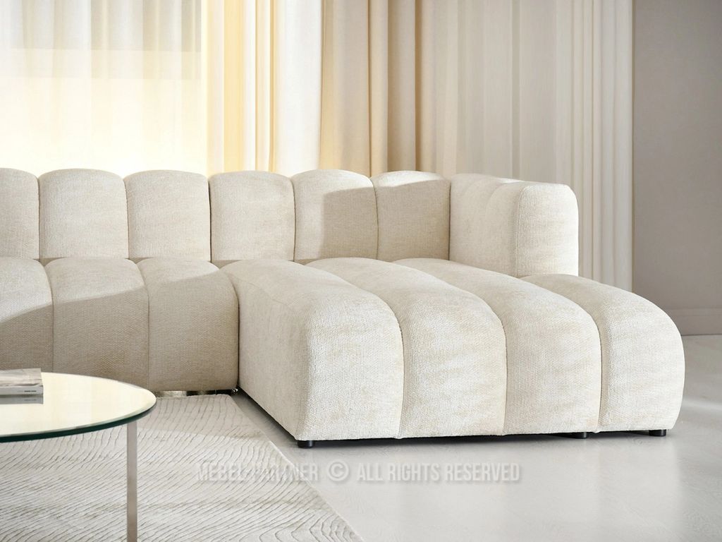 Rohová sedací souprava RONIA - krémová | Kaufland.cz