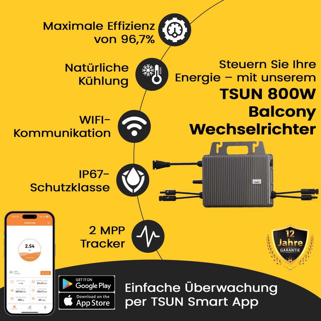 880W Balkonkraftwerk Bifazial Komplettset | Kaufland.de