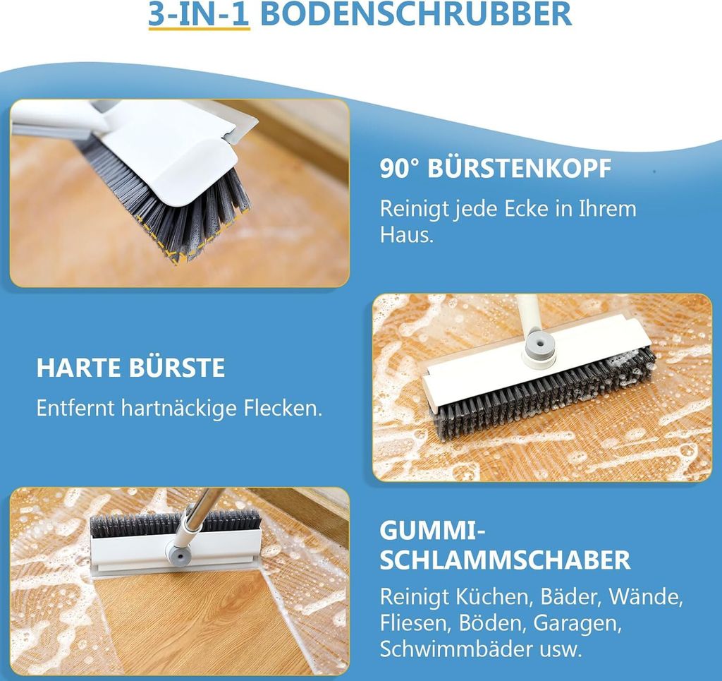 Schrubber mit stiel, 3-in-1 Reinigungsbürste | Kaufland.de