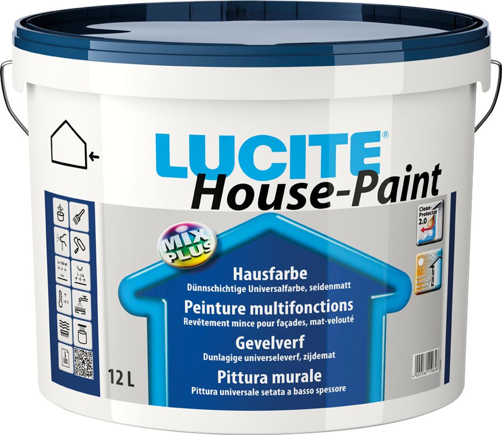 Lucite House-Paint 1000T weiß, 1l Lacke