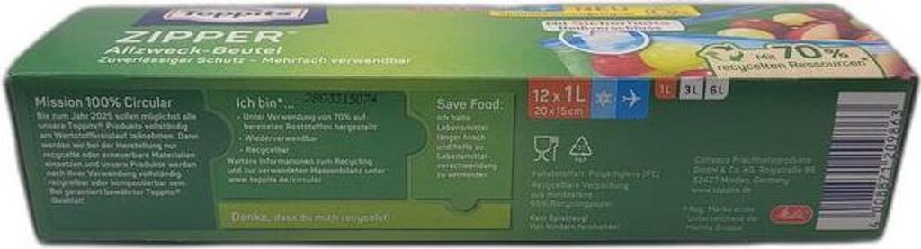 4 x Toppits Zipper Allzweck Beutel 1 Liter | Kaufland.de