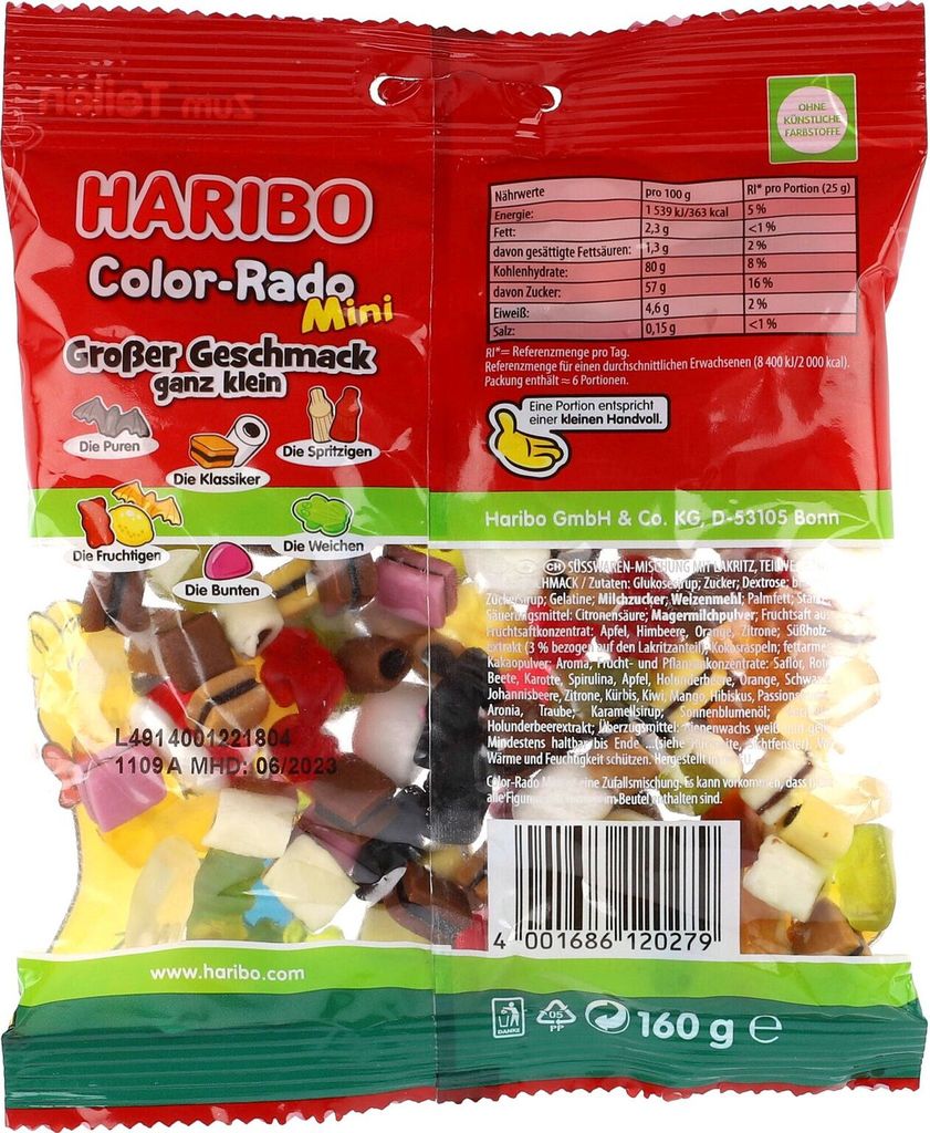 HARIBO Mini COLOR-RADO Fruchtgummi 160,0 g | Kaufland.de