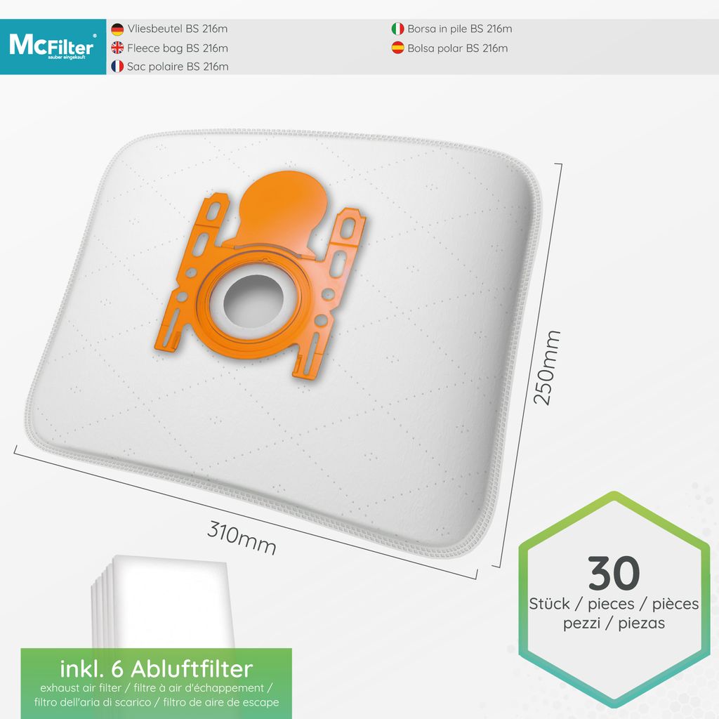 McFilter | 30 Staubsaugerbeutel geeignet für | Kaufland.de