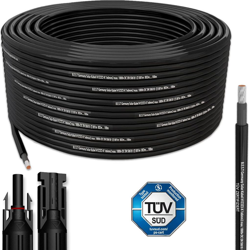 Solarkabel Solarleitung 50m 6mm² Photovoltaik | Kaufland.de