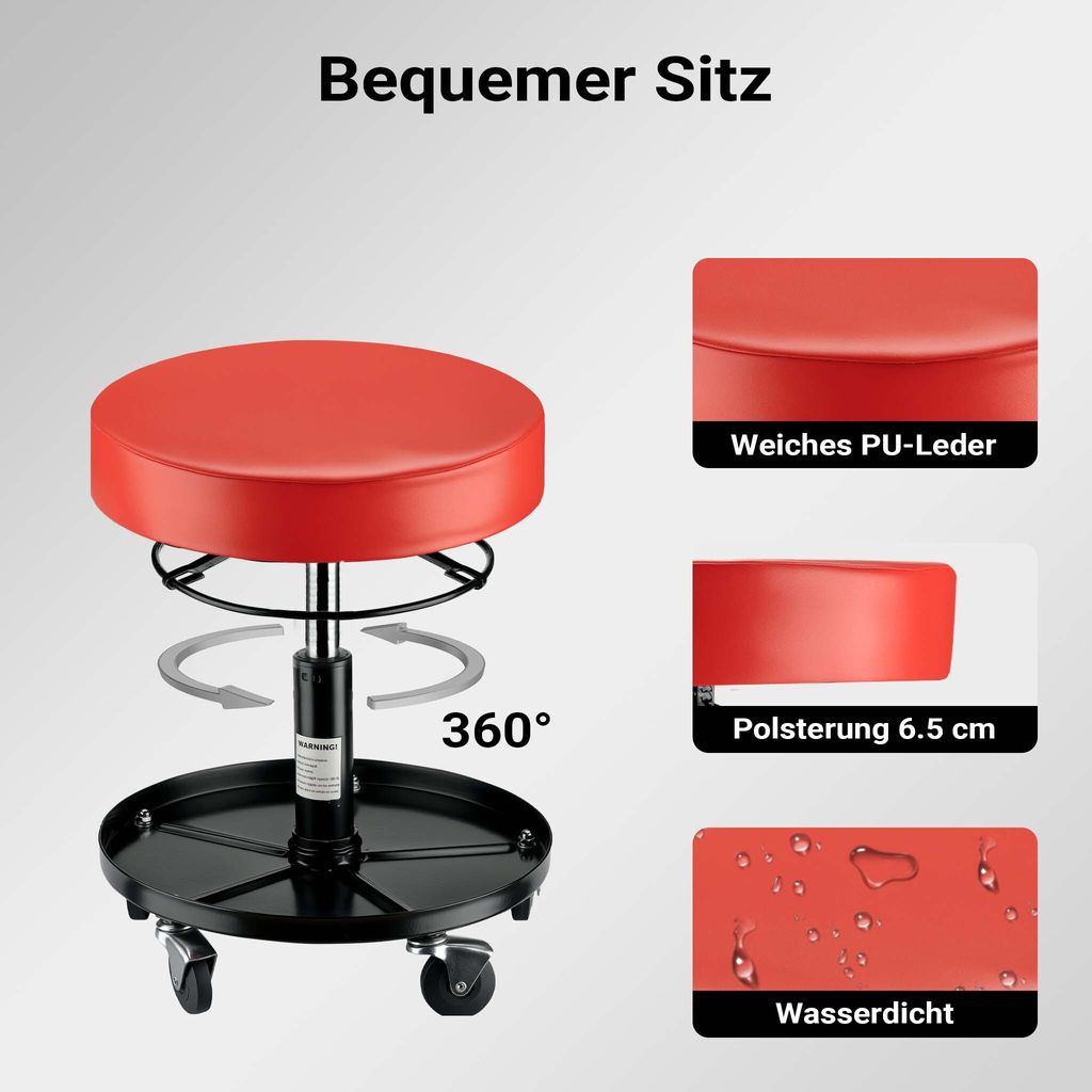 Wiltec Rollhocker höhenverstellbar 40,5-53,5 | Kaufland.de