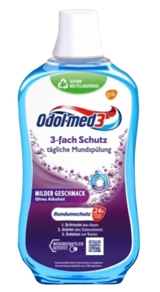 Odol-med3 Mouthwash Triple Protection Alcohol Free