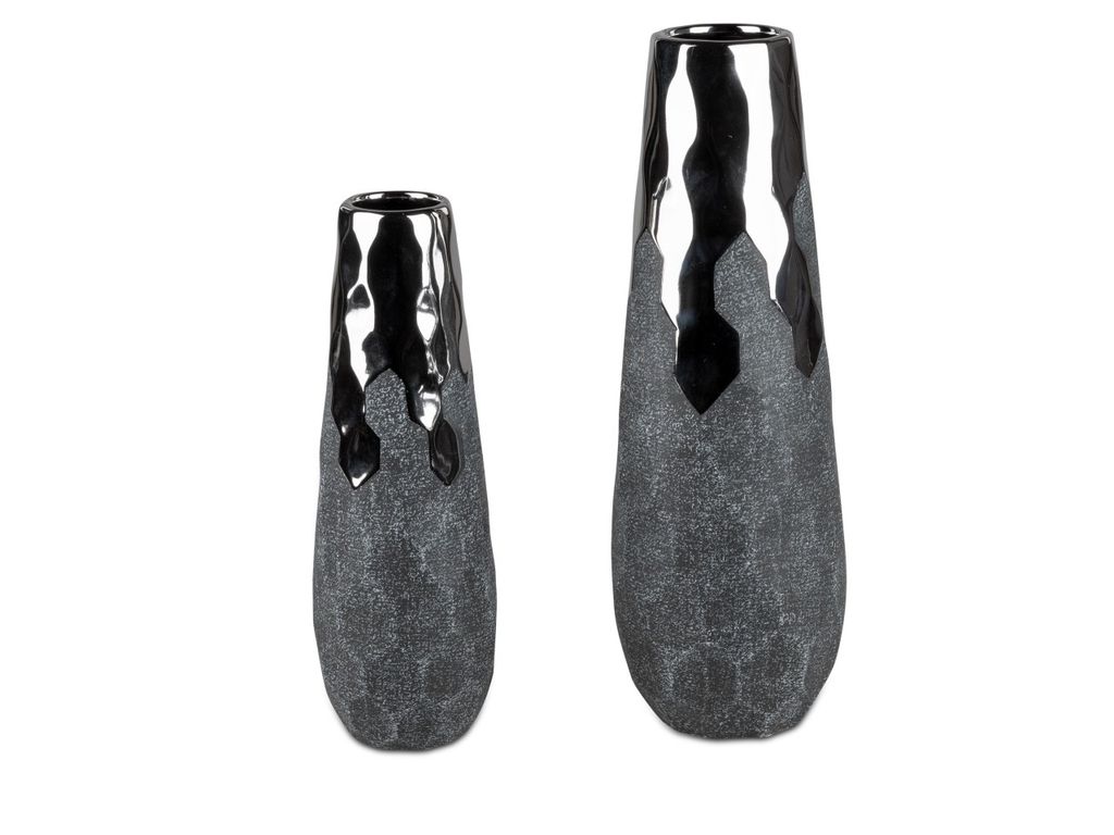 Deko Vase ANTHRAZIT konisch rund H. 28cm | Kaufland.de