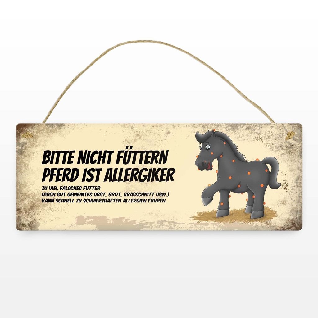 Metallschild mit schwarzem Pferd Motiv und | Kaufland.de
